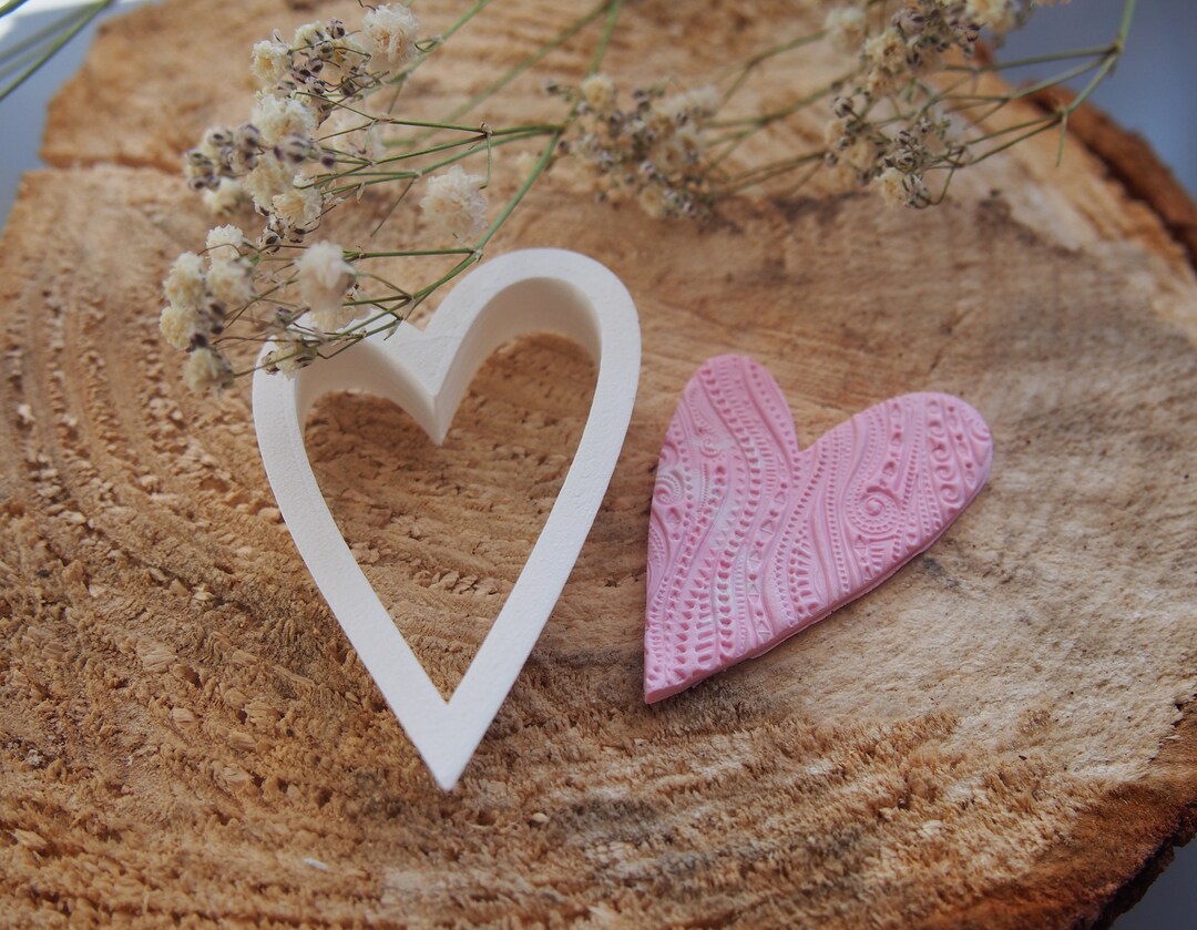 Elongated Heart Cutter ( Contemporary Heart, Hand Drawn Heart ...
