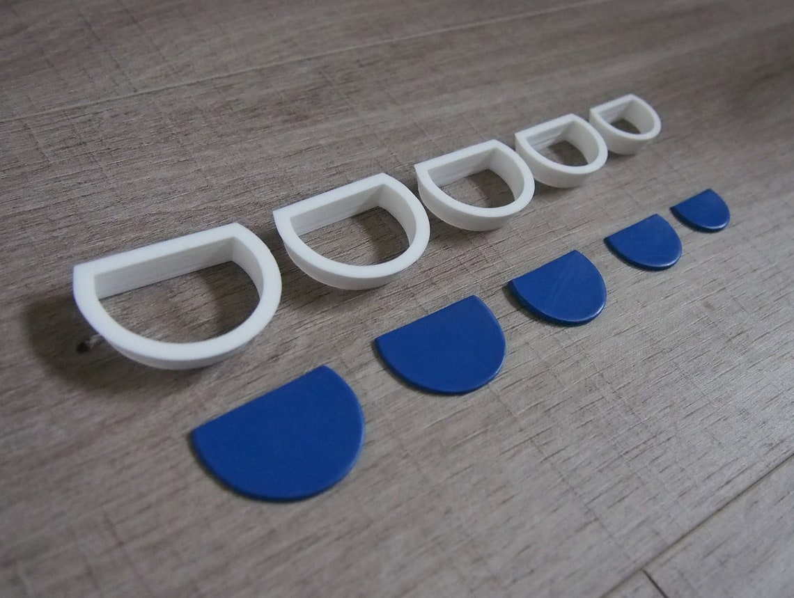 Cut-off circle cutters half circle cutter moon cutter | Etsy