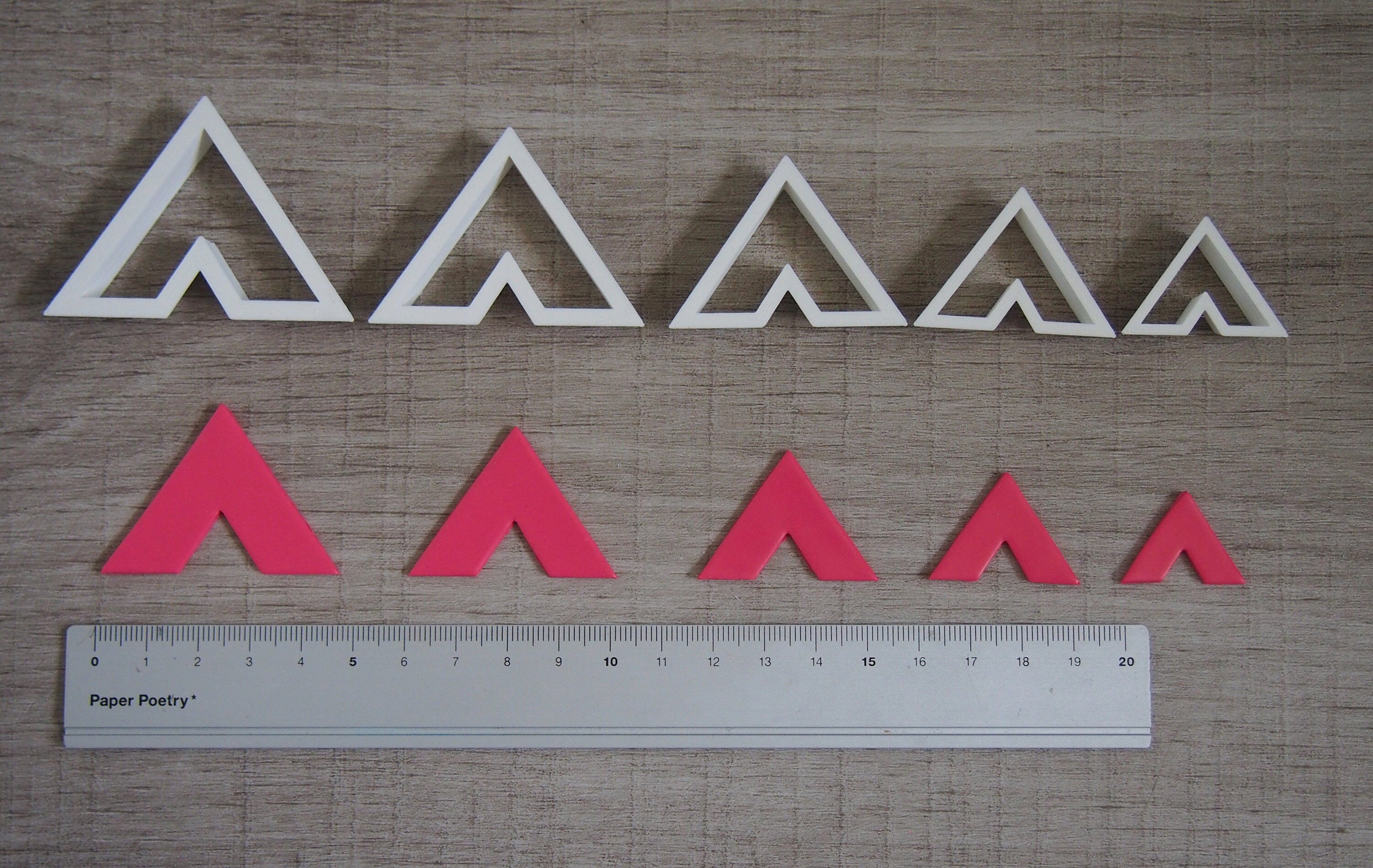 Chevron Triangle Cutters Aztec Triangle Cutter Triangle | Etsy