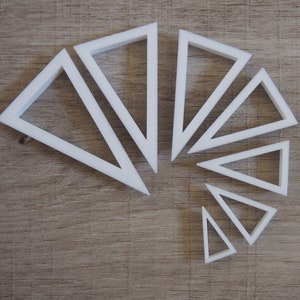 Triangle Cutters ( Triangle Shape, Clay Clay Cutter Set, Long Triangle ...