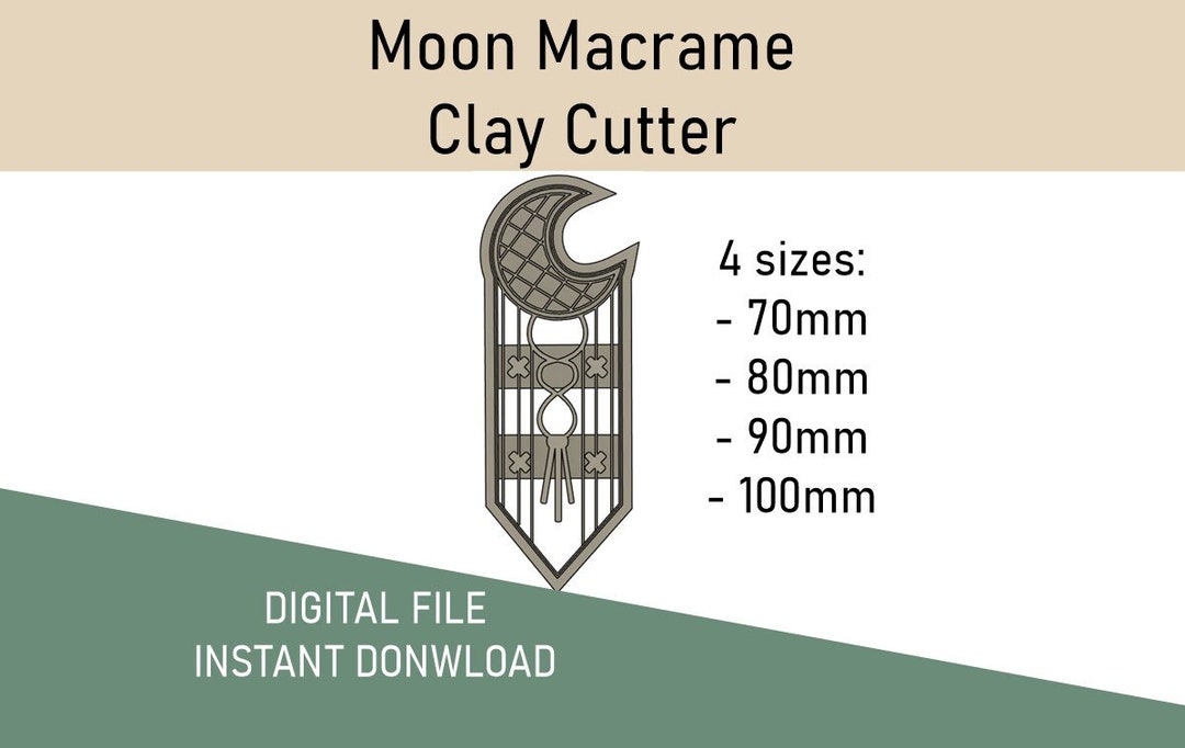 Moon Macrame Clay Cutter STL File for 3D Printing (digital Download) - Etsy