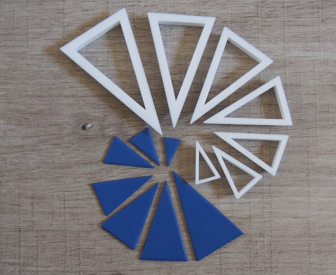 Triangle Cutters ( Triangle Shape, Clay Clay Cutter Set, Long Triangle ...