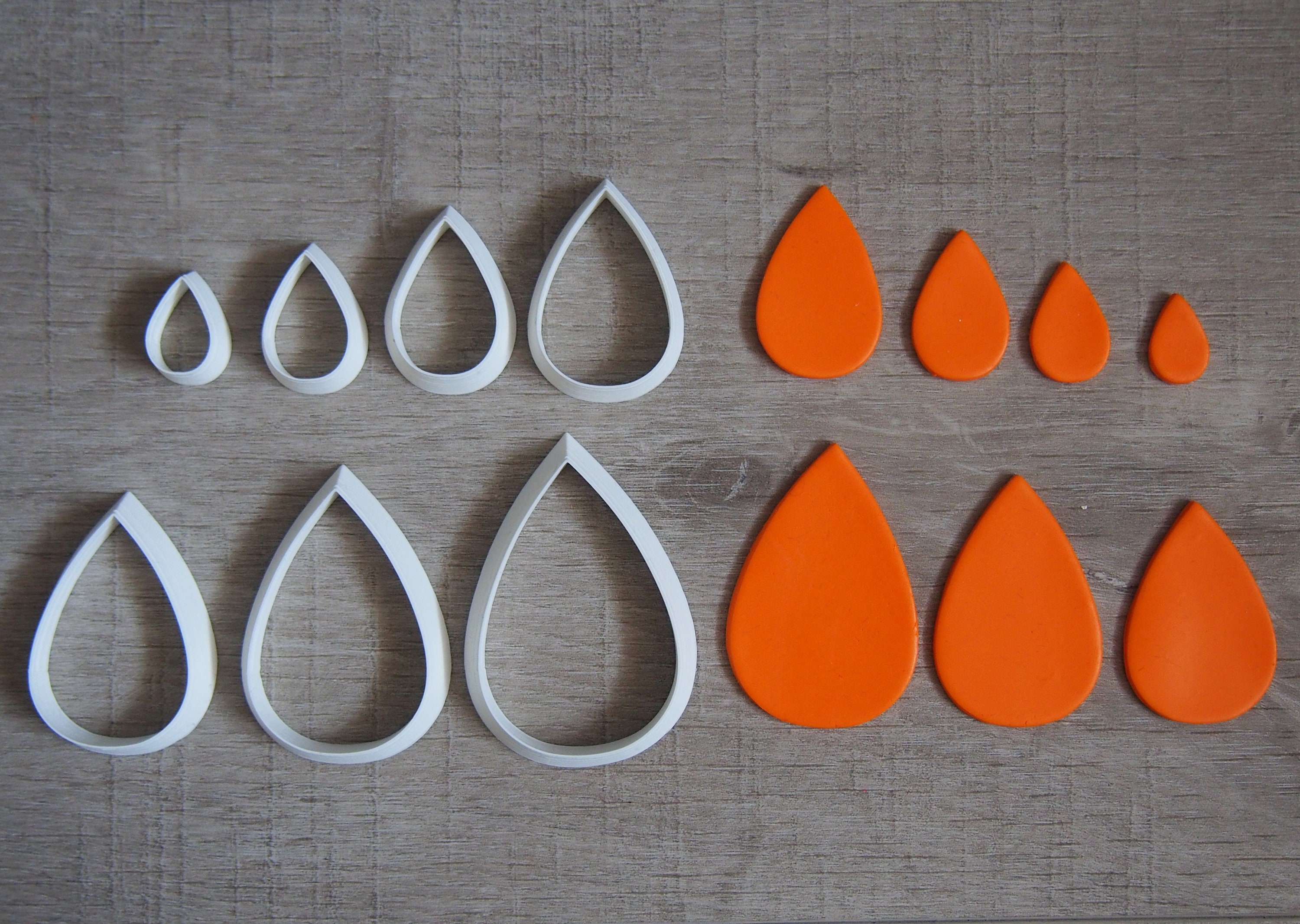 Teardrop Cutters Clay Cutters Set of Cutters Polymer Clay - Etsy UK