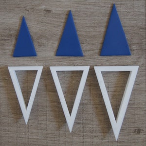Triangle Cutters ( Triangle Shape, Clay Clay Cutter Set, Long Triangle ...