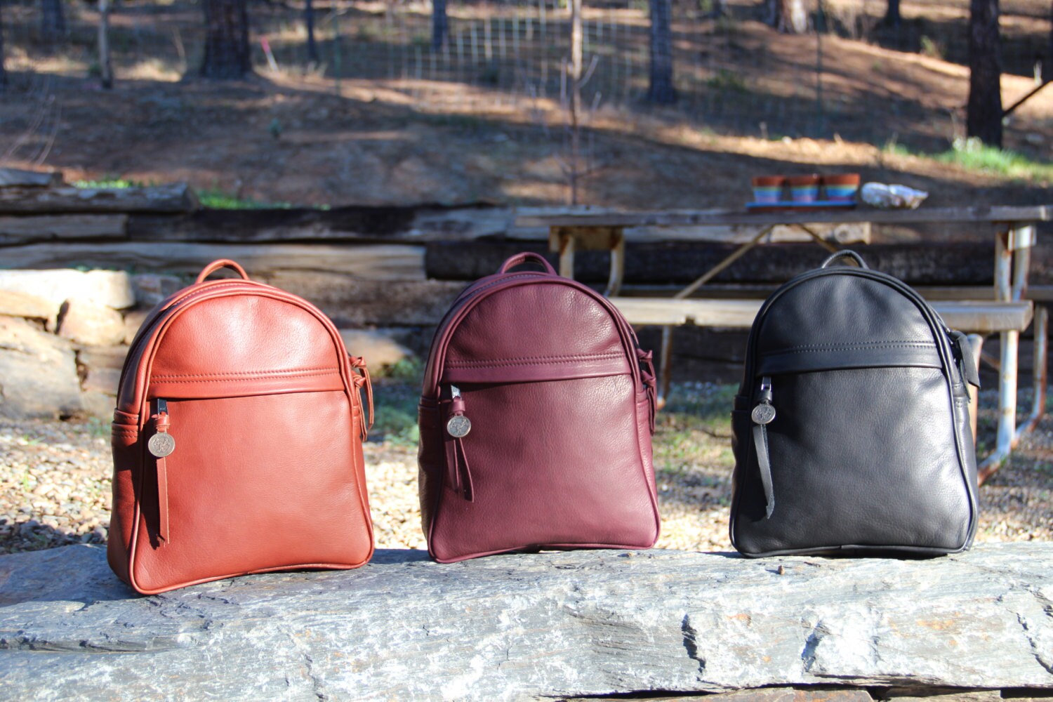 Leather Zip Day Backpack - Etsy