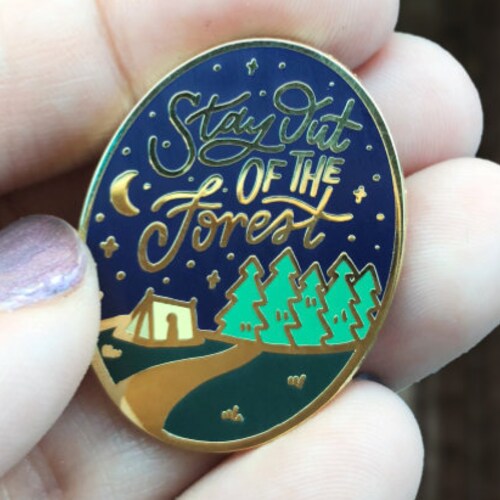 Stay Out of the Forest Enamel Pin My Favorite Murder | Etsy