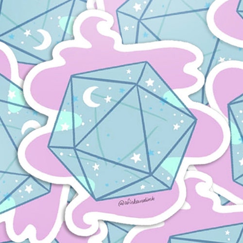 D20 Dungeons and Dragons Magic Vinyl Die-cut Stickers - Etsy