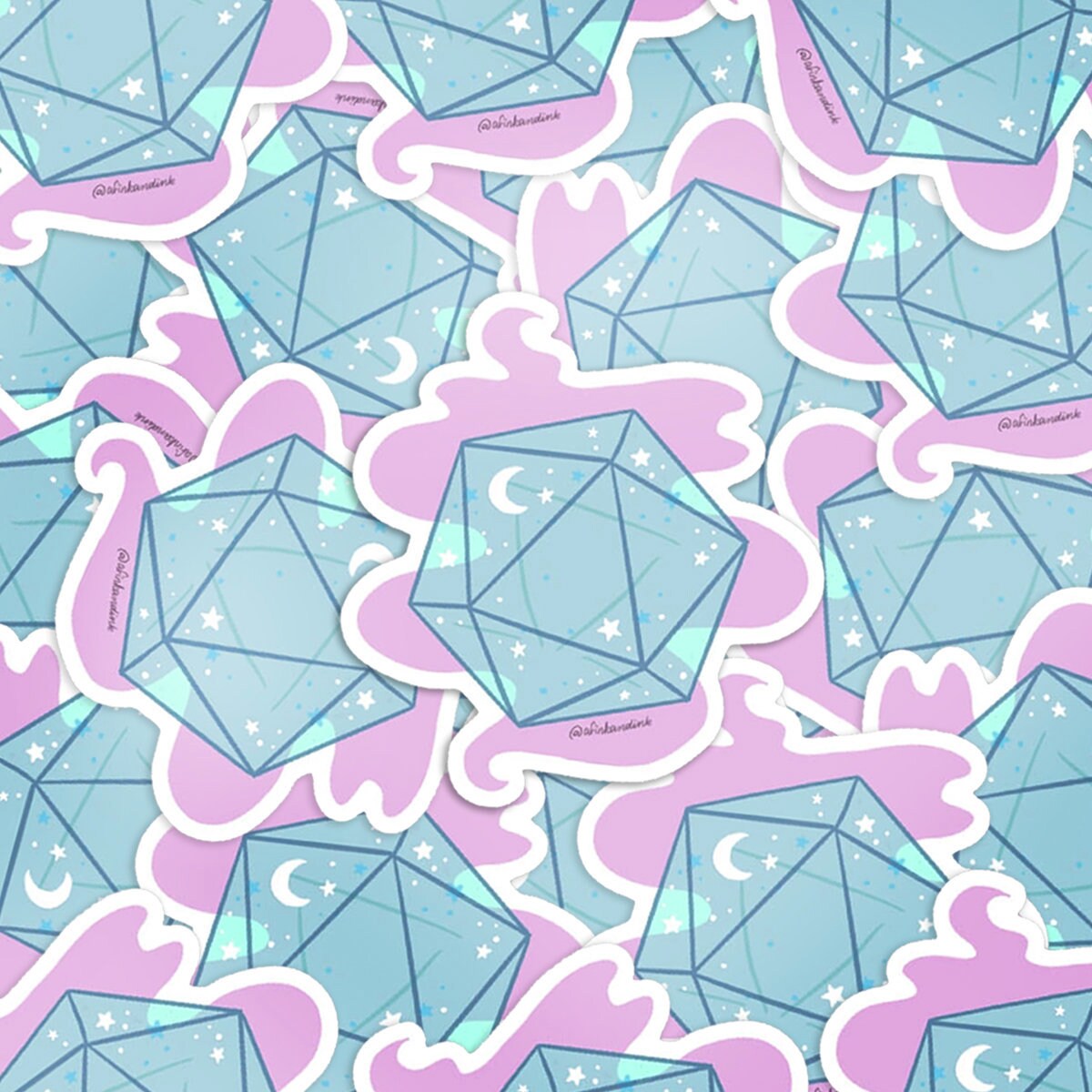 D20 Dungeons and Dragons Magic Vinyl Die-cut Stickers | Etsy