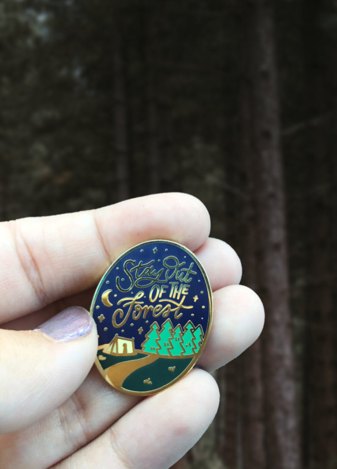 Stay Out of the Forest Enamel Pin - My Favorite Murder - Murderino ...