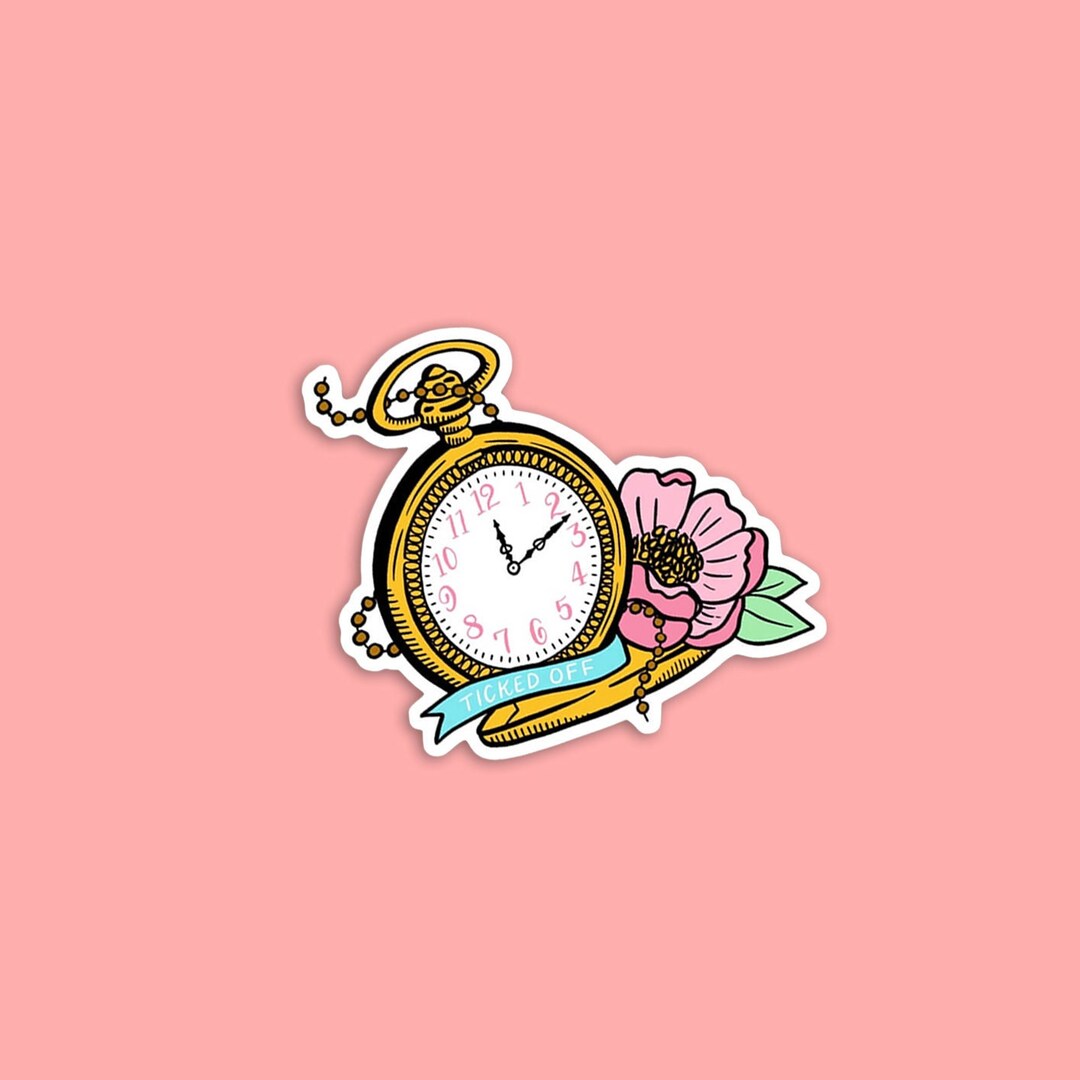 Ticked off Pocketwatch - Vinyl Die-cut Stickers - 2.5x3" - Blue - Mind ...