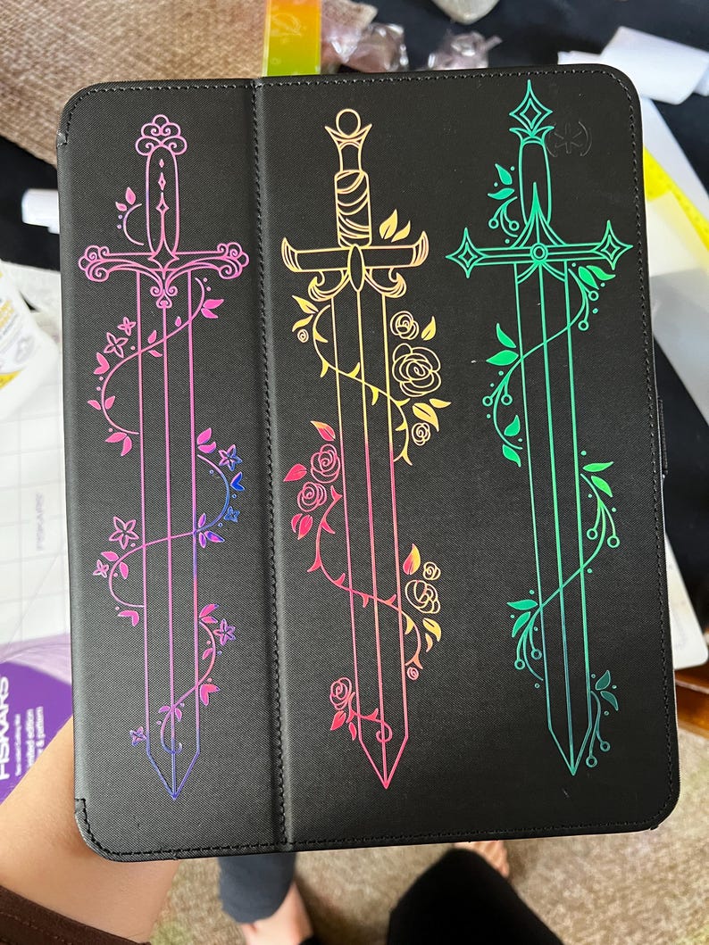 Floral Sword Vinyl Sticker — Rose - Etsy