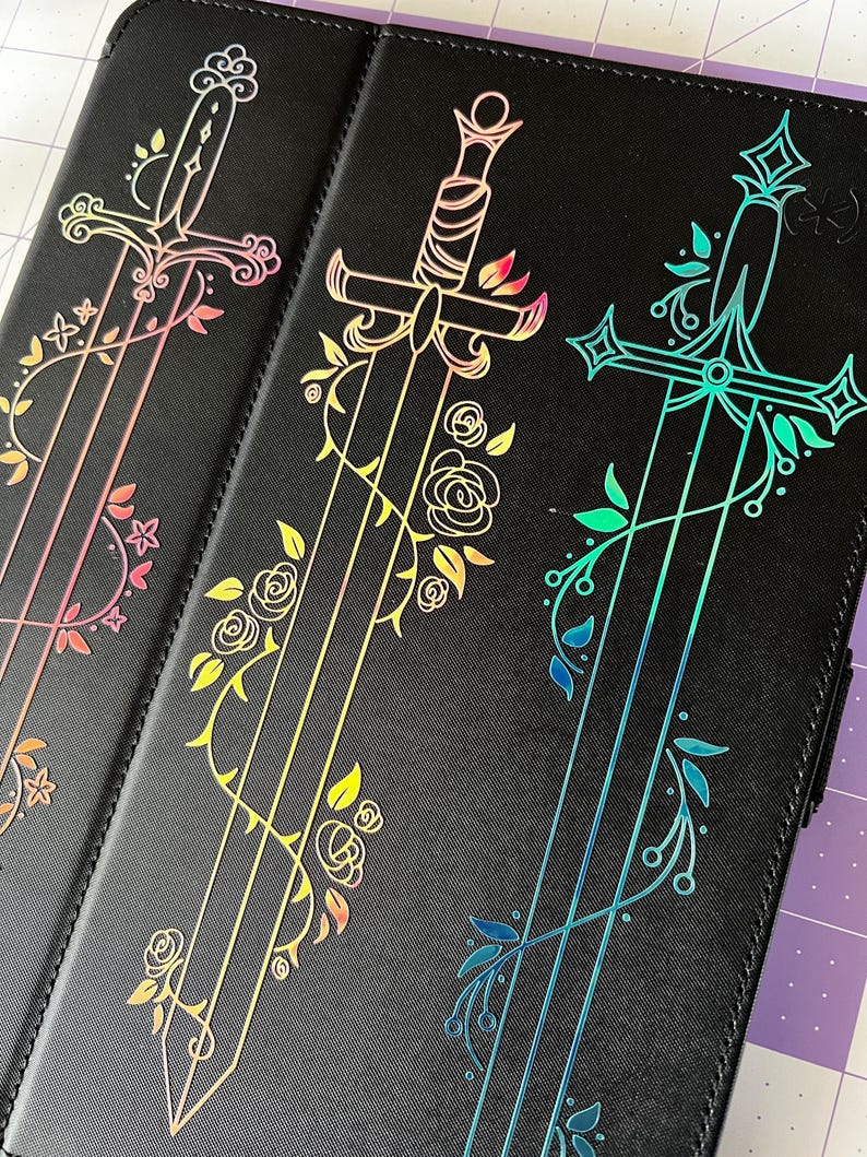 Floral Sword Vinyl Sticker — Rose - Etsy