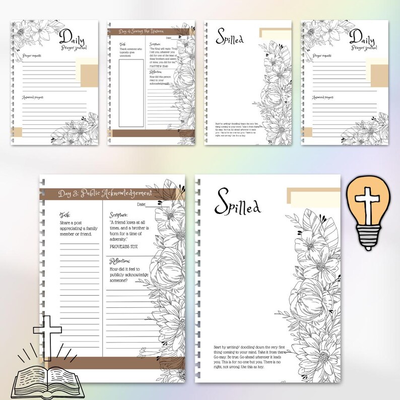 Gratitude Journal Canva, Daily Gratitude Template, Self Care Planner ...