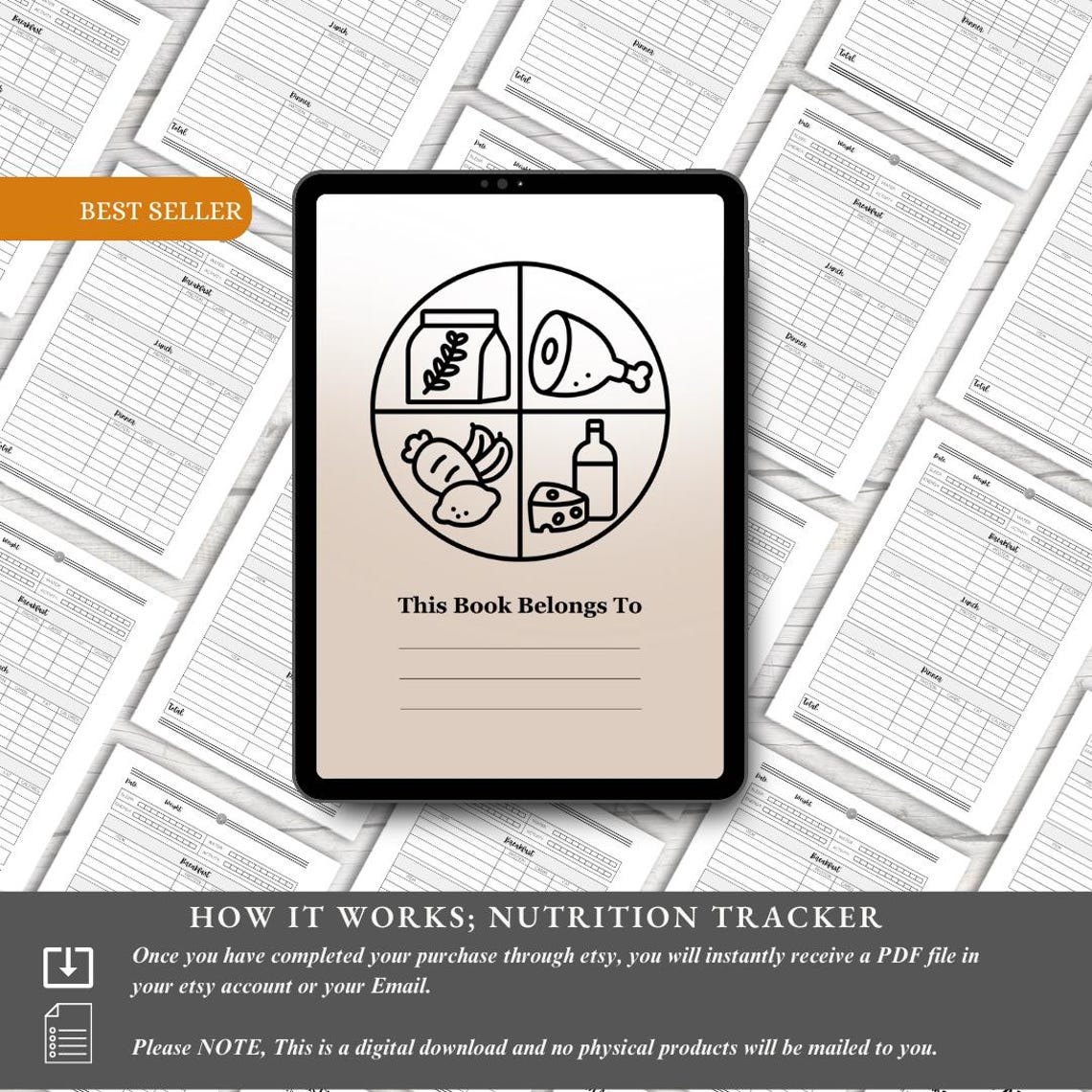 Nutrition Tracker, Weight Loss Tracker Logs, Food Journal, Habit ...