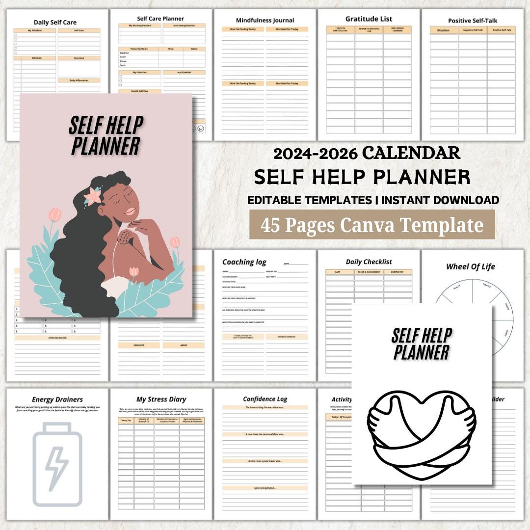 Self Help Planner, Daily Organizer, Goal Setting Journal, Personal ...