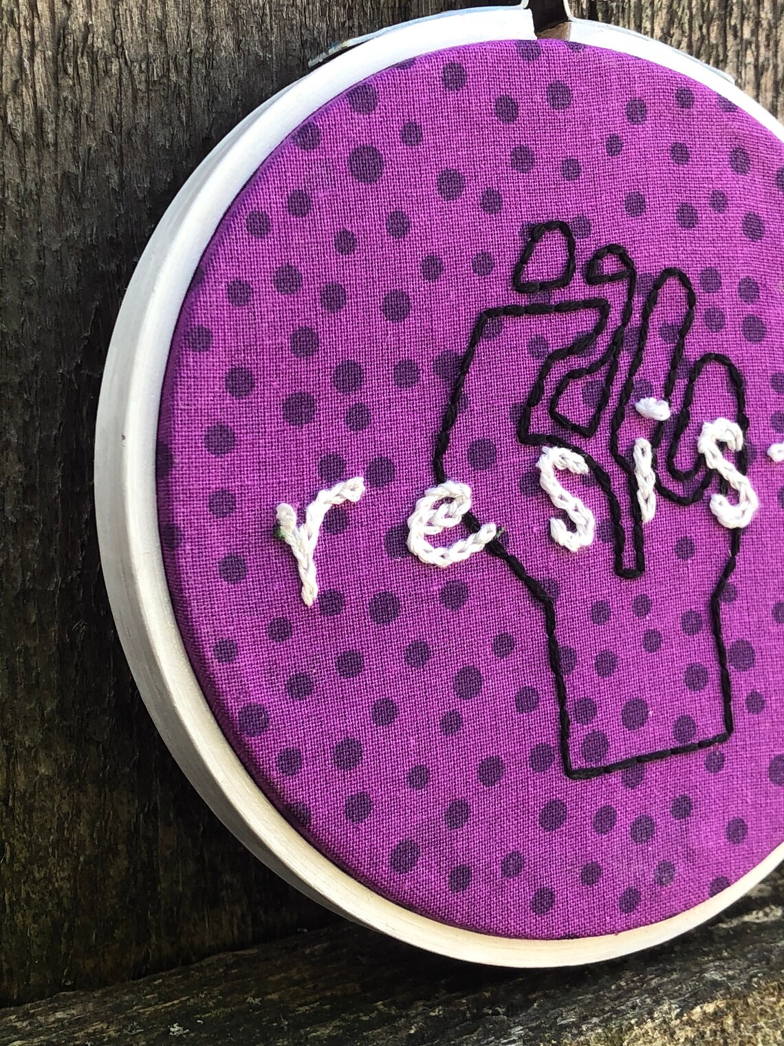 Resist Hand Embroidery Hoop Art - Etsy