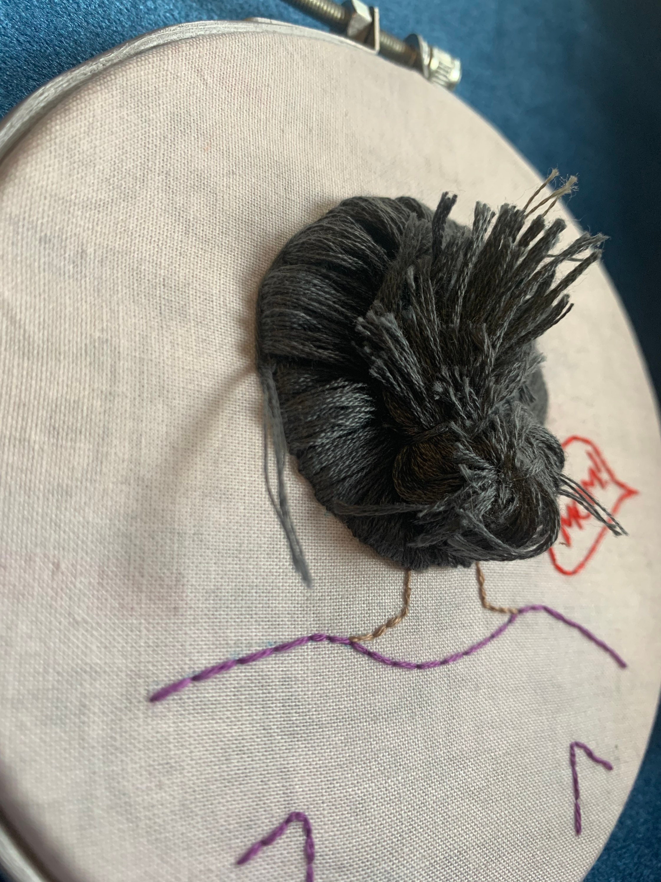 Quarantine Mom Messy Bun Hand Embroidery Hoop Art Good Hair - Etsy