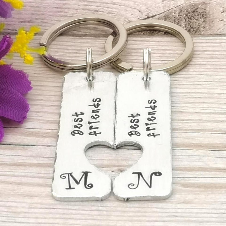 Matching Best Friend Keyring Set of Two | Personalised Best Friends ...
