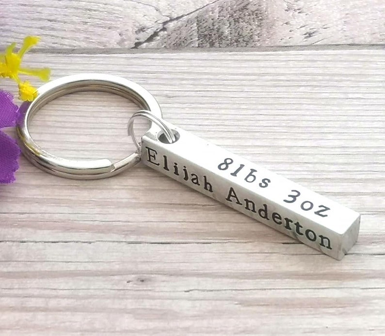 New Baby Gift Baby Birth Details Keyring Personalised Gift - Etsy UK