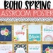 Boho Rainbow Spring Classroom Posters Easy and Modern - Etsy