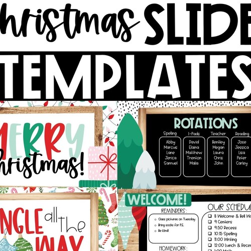 Christmas Google Slides and Powerpoint Templates Holiday - Etsy
