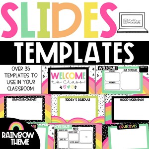 Rainbow Brights Google Slides and Powerpoint Templates, Bright Class ...