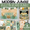 Modern Jungle Classroom Decor Bundle Calm Colors Nature Themed Bulletin ...