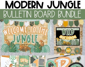 Jungle Bulletin Safari Bulletin Bulletin Board Kit Back to - Etsy