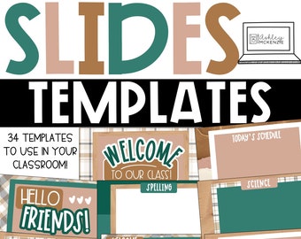 Modern Farmhouse Google Slides and Powerpoint Templates Calm - Etsy
