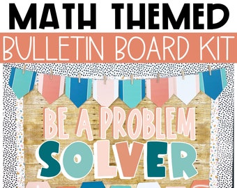 Math Bulletin Board or Math Classroom Door Decor Kit, Easy and Modern ...
