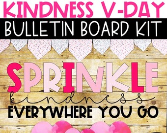 Valentine's Day Bulletin Board Kit, Door Decoration, Kindness Theme ...