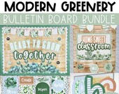Modern Greenery Back to School Classroom Decor Bulletin Board - Etsy Canada