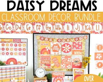 Daisy Gingham Classroom Decor Bundle Editable - Etsy