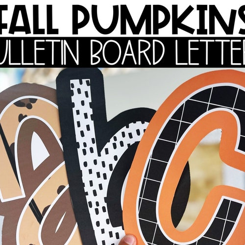 Fall Pumpkins Classroom Decor A-Z Bulletin Board Letters - Etsy