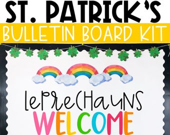 St. Patrick's Day Clovers Bulletin Board or Classroom Door - Etsy