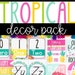 Tropical Flamingo Classroom Decor Bundle Easy and Modern - Etsy