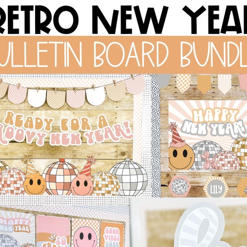 Retro Christmas Classroom Decor Bulletin Board Kit Classroom - Etsy