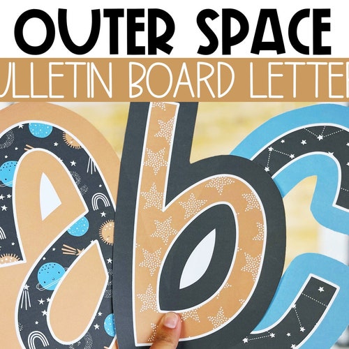 Outer Space Classroom Decor A-Z Bulletin Board Letters - Etsy