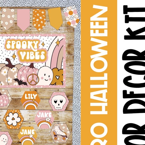 Retro Halloween Classroom Posters Easy Holiday Classroom - Etsy