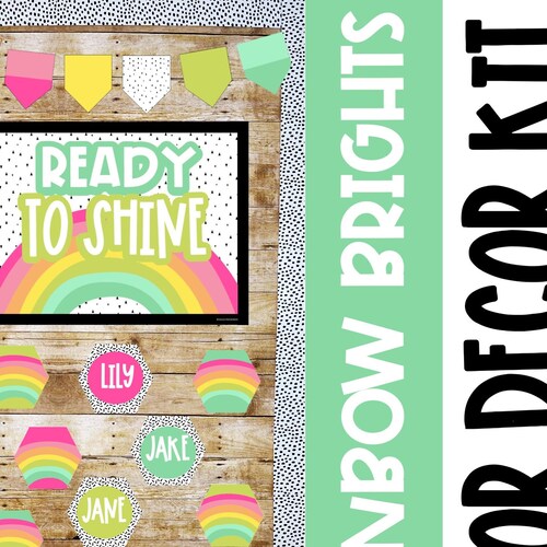 Modern Tropical Classroom Door Decor Kit Back to School Easy - Etsy