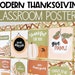 Modern Thanksgiving Classroom Posters November Theme Easy - Etsy
