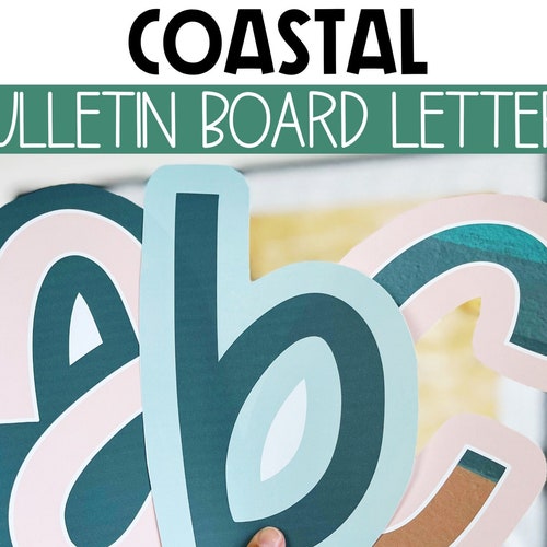 Coastal Classroom Decor A-Z Bulletin Board Letters - Etsy