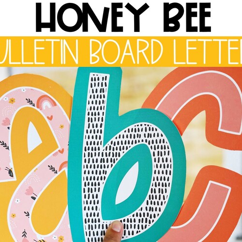 Boho Rainbow Classroom Decor A-Z Bulletin Board Letters - Etsy