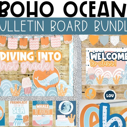 Coastal Back to School Bulletin Board or Classroom Door Decor - Etsy