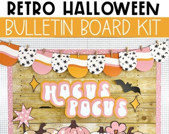 Halloween Themed Bulletin Board Set Printable October Board - Etsy