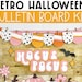 Retro Halloween Classroom Decor Seasonal Bulletin Board Kit - Etsy