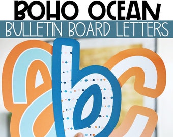 Boho Desert Classroom Decor A-Z Bulletin Board Letters - Etsy