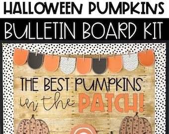 Fall Halloween Pumpkin Bulletin Board or Classroom Door Decor, Autumn ...