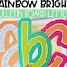 Rainbow Brights Classroom Decor A-Z Bulletin Board Letters - Etsy