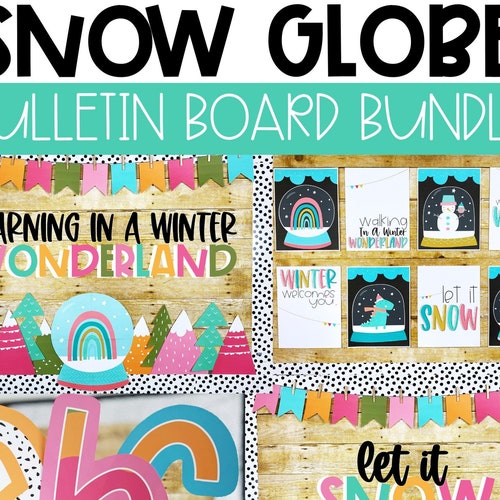Modern Christmas Classroom Decor Bulletin Board Kit - Etsy